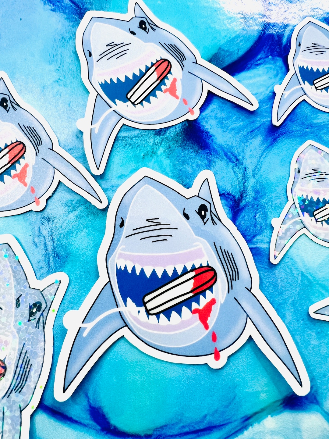 Shark Week Sticker, Coffee Sticker, Vinyl Sticker, Funny Sticker, Water ...