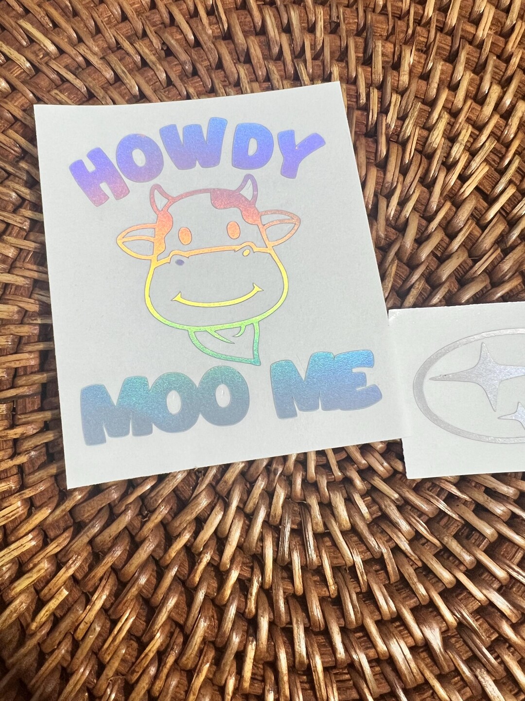 Moo Moo Subamoo “howdy Moo Me” Decals, Water Bottle Decal, Decal ...