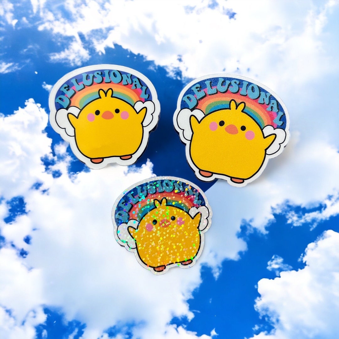 Delusional Sticker Duck Sticker Mental Health Sticker Water - Etsy