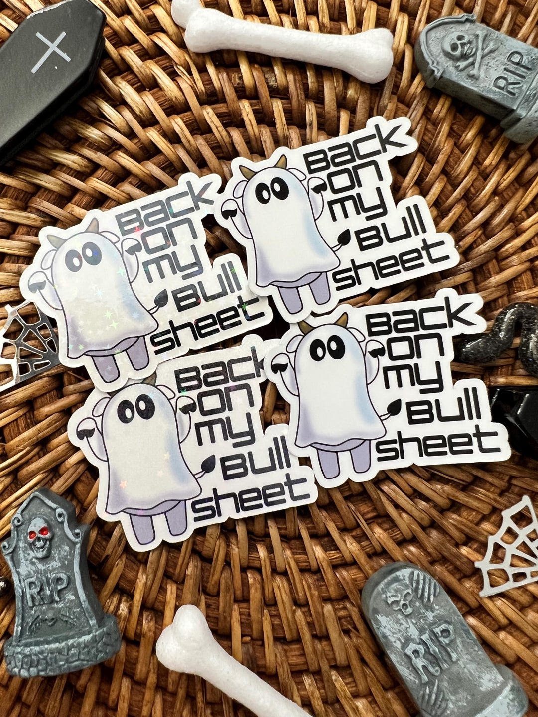 Moo Moo Subamoo Sticker, Spooky Cow Sticker, Funny Cow Stickers, Funny ...