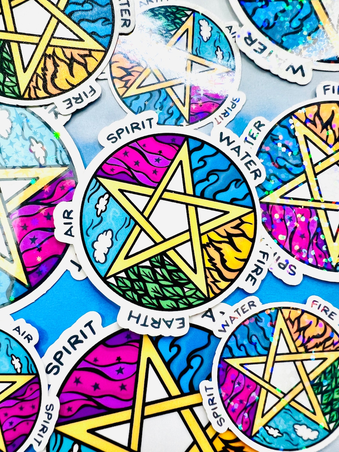 Elements Sticker, 5 Spiritual Elements, Earth Based Spirituality, Vinyl ...
