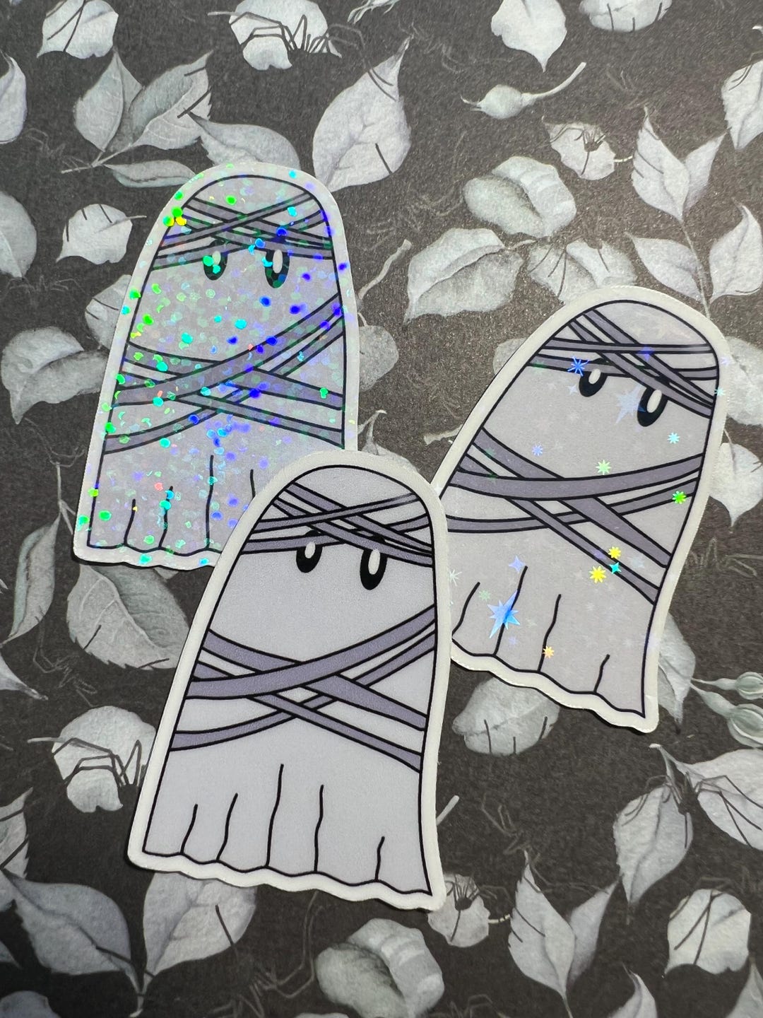 Mummy Ghost Sticker, Viral Ghost Stickers, Spooky Sticker, Water Bottle ...