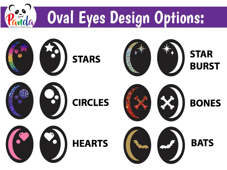 4 Pairs of Oval Shaped Eyes for Amigurumi crochet or Knit - Etsy