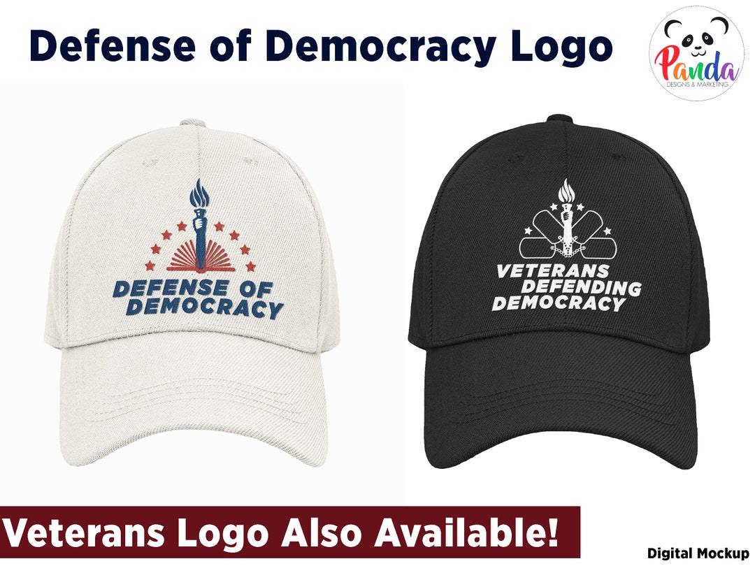 Embroidered Hat Defense of Democracy Logo on Cotton Twill 6-panel ...