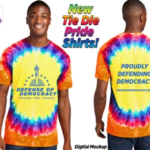 Proudly Defending Democracy Pride Rainbow Tie Die Defense of - Etsy