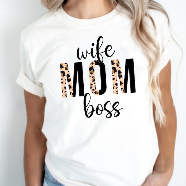 Wife Mom Boss Shirt Etsy