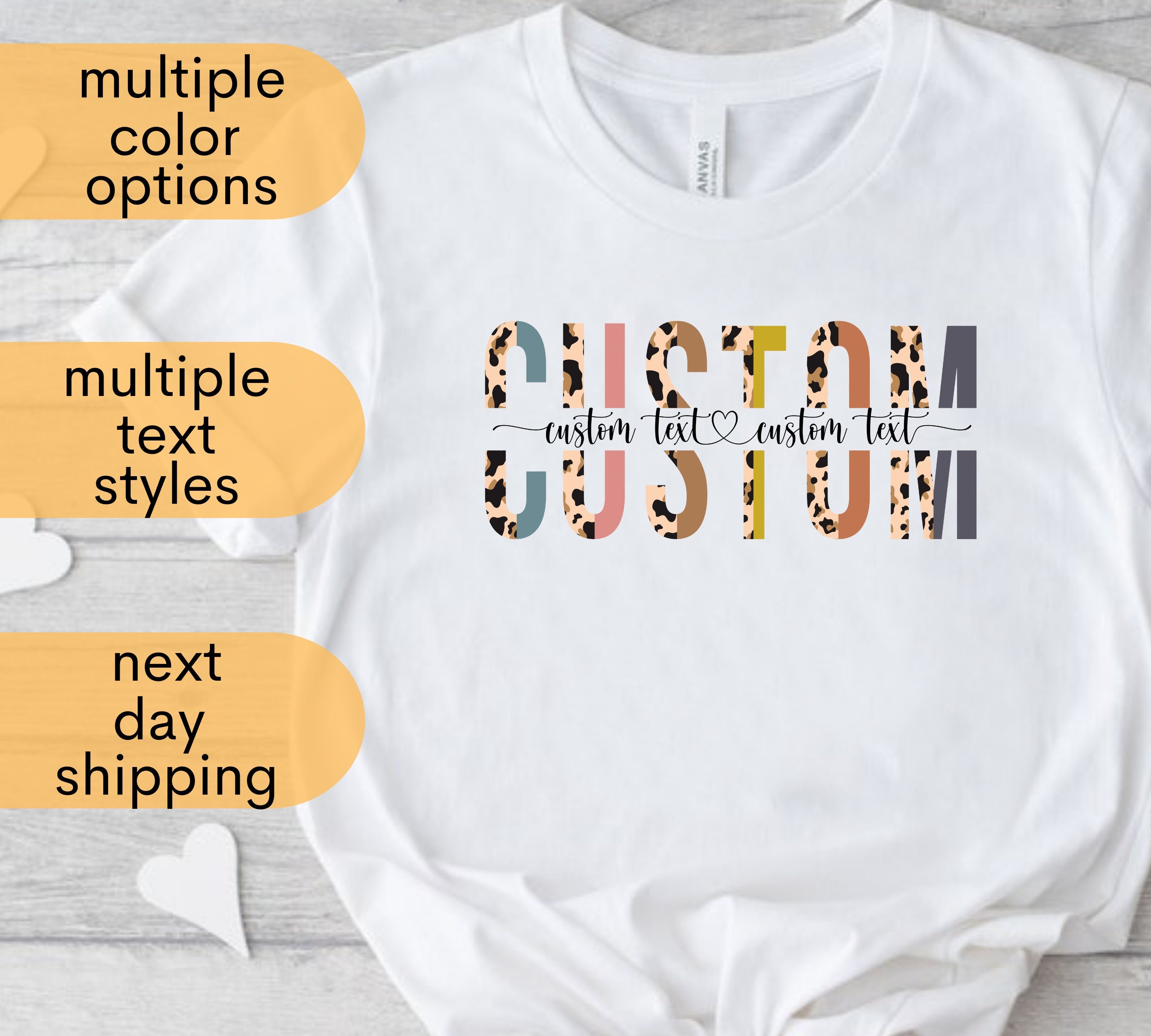 Custom Leopard Print Text Shirt Personalized Shirt Gigi - Etsy