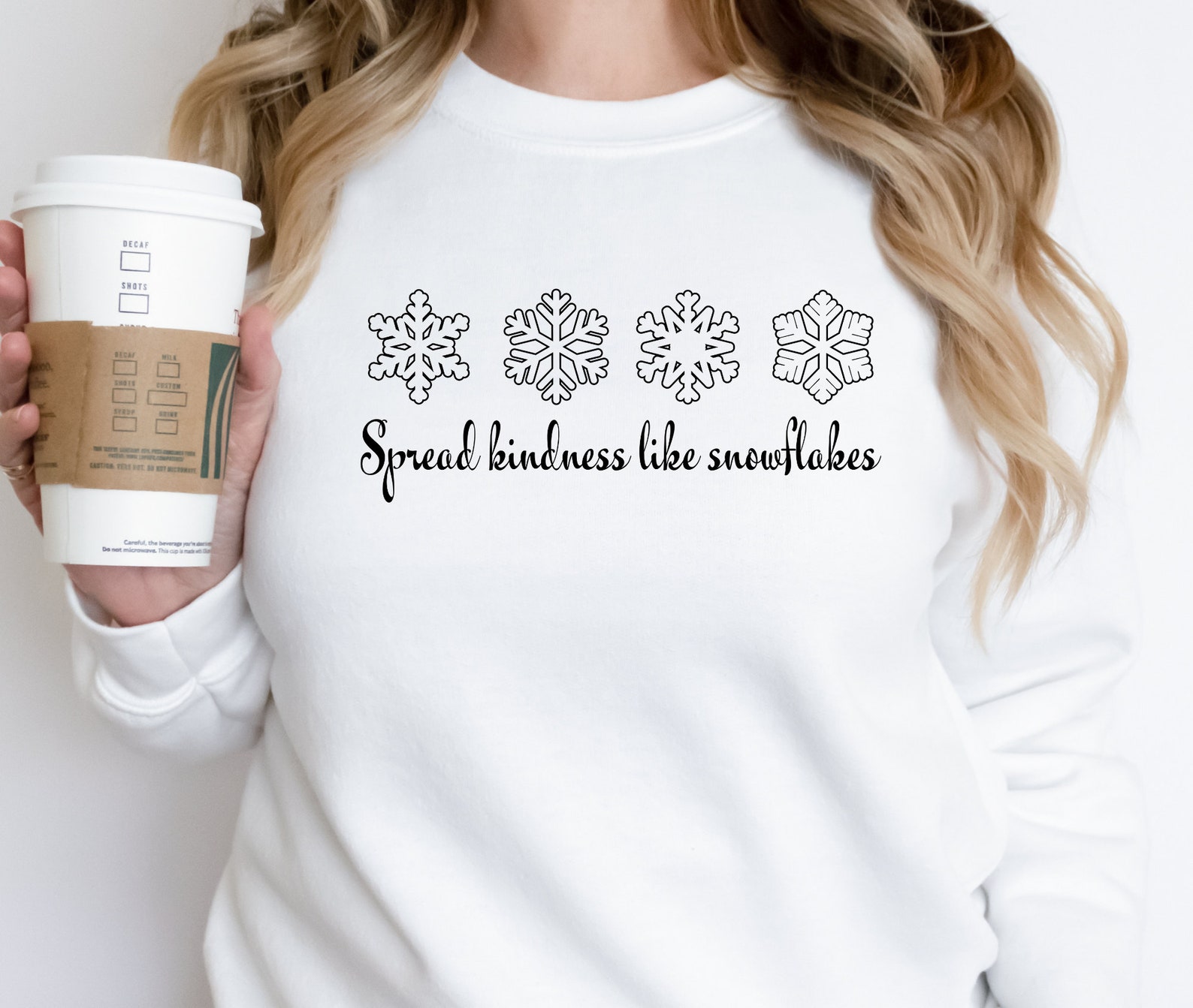 Spread Kindness Like Snowflakes Sweatshirt - Winter Kindness Shirt - Etsy