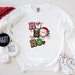 Ho Ho Ho Smiley Face Christmas Sweatshirt, Retro Santa Emoji Cute ...