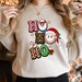 Ho Ho Ho Smiley Face Christmas Sweatshirt, Retro Santa Emoji Cute ...