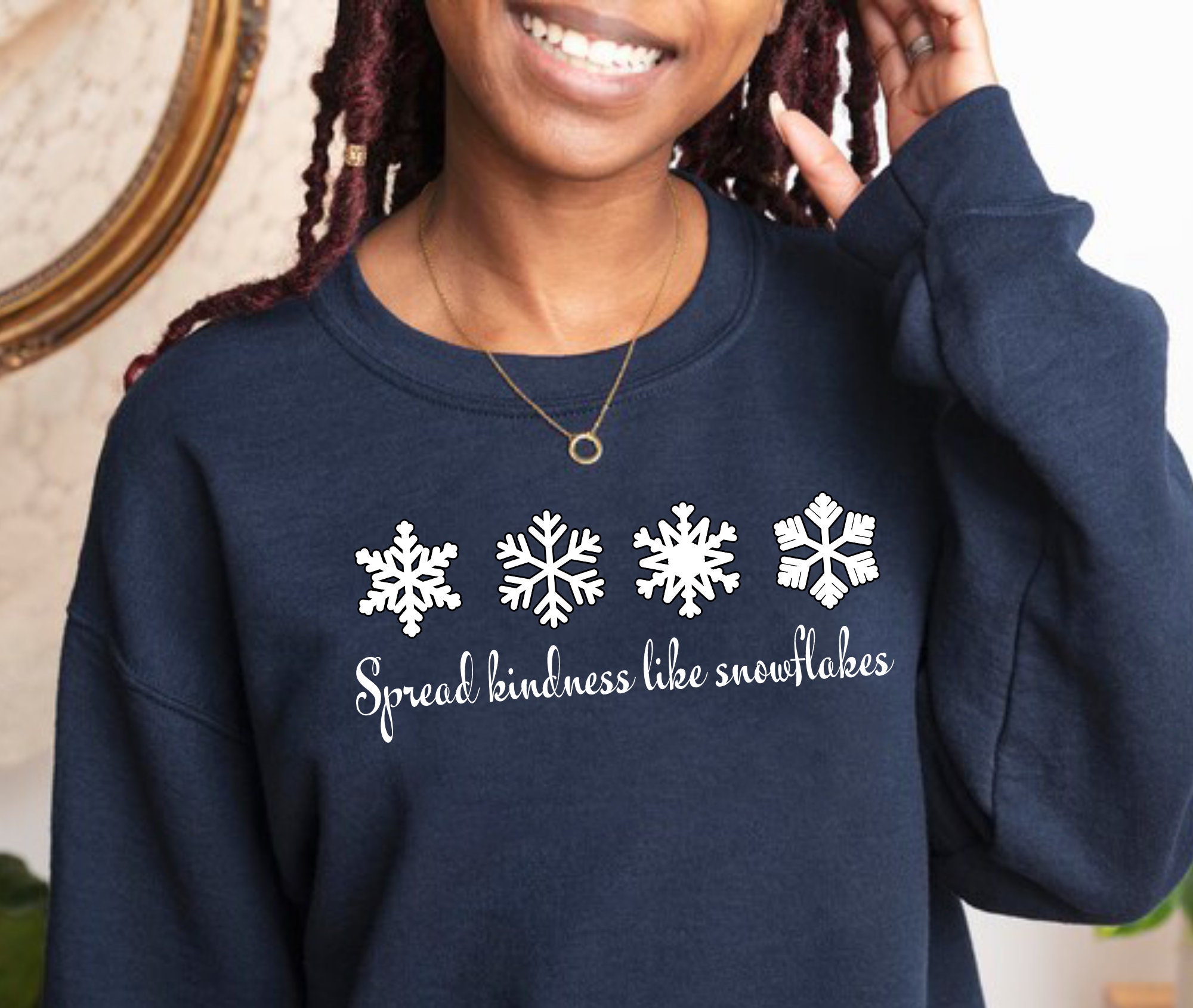 Spread Kindness Like Snowflakes Sweatshirt Winter Sweater - Etsy