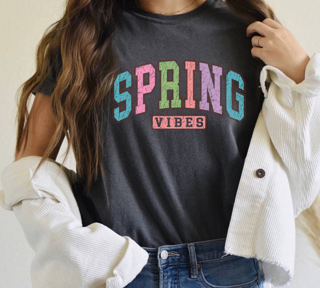 Spring Vibes Shirt, Spring Break Shirt,teacher Spring Tee Hello Spring ...