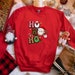 Ho Ho Ho Smiley Face Christmas Sweatshirt, Retro Santa Emoji Cute ...