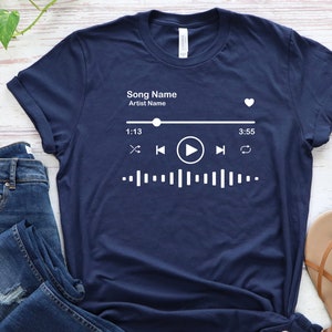 Custom Music Player Shirt, Song Name Artist Name Shirt,social Media ...