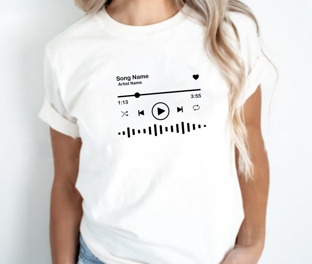 Custom Music Player Shirt, Song Name Artist Name Shirt,social Media ...