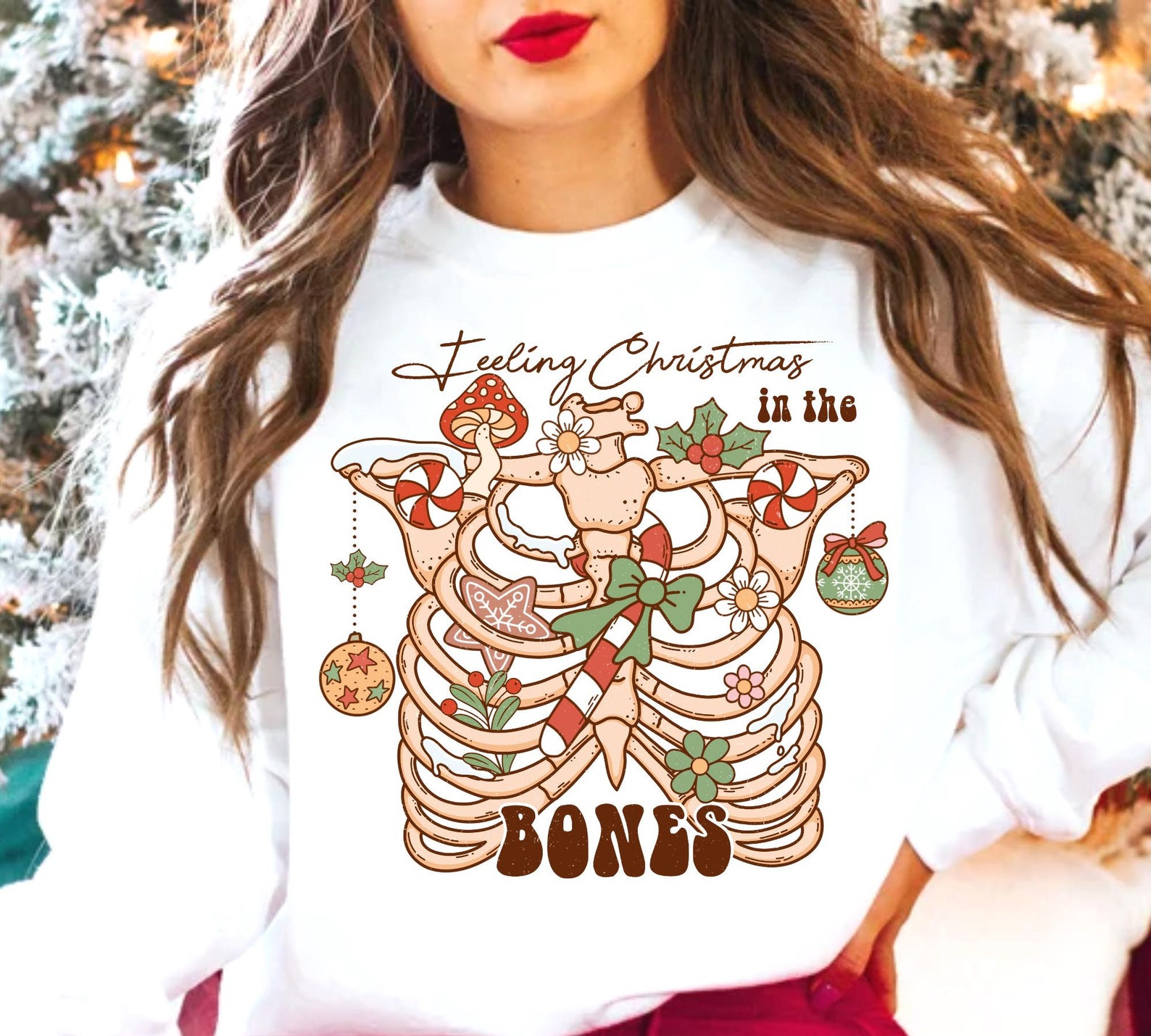 Feeling Christmas in the Bones Sweatshirt , Hoodie, Funny Christmas ...