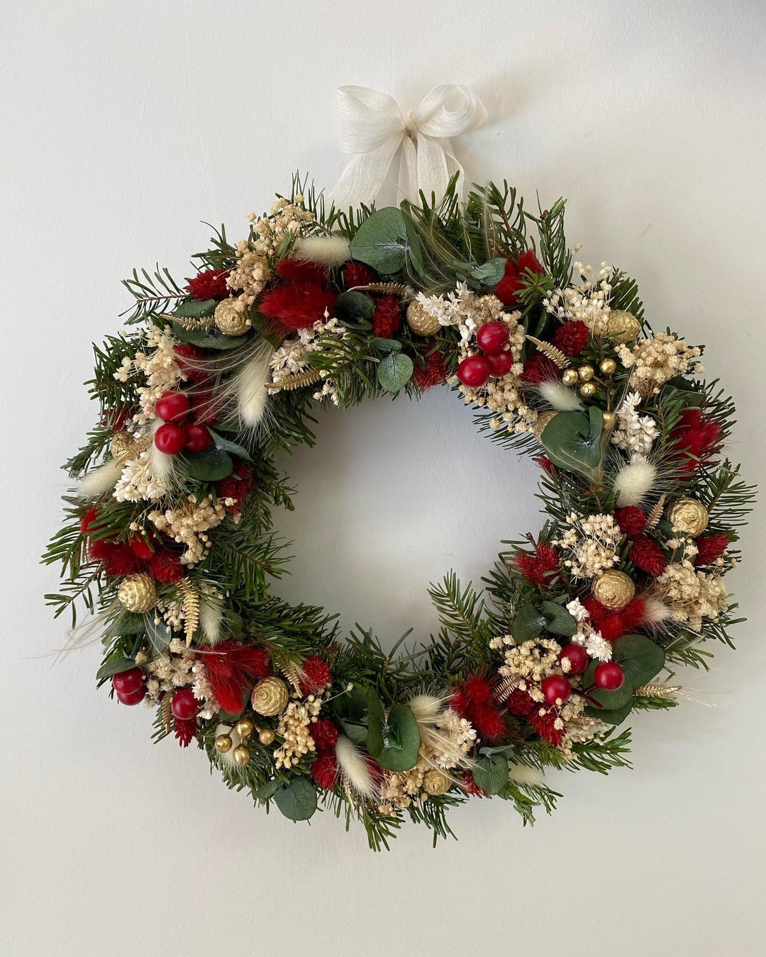 Christmas Front Door Wreath, Red Christmas Fireplace Decor, Thanksgiving Wreath for Front Door ...