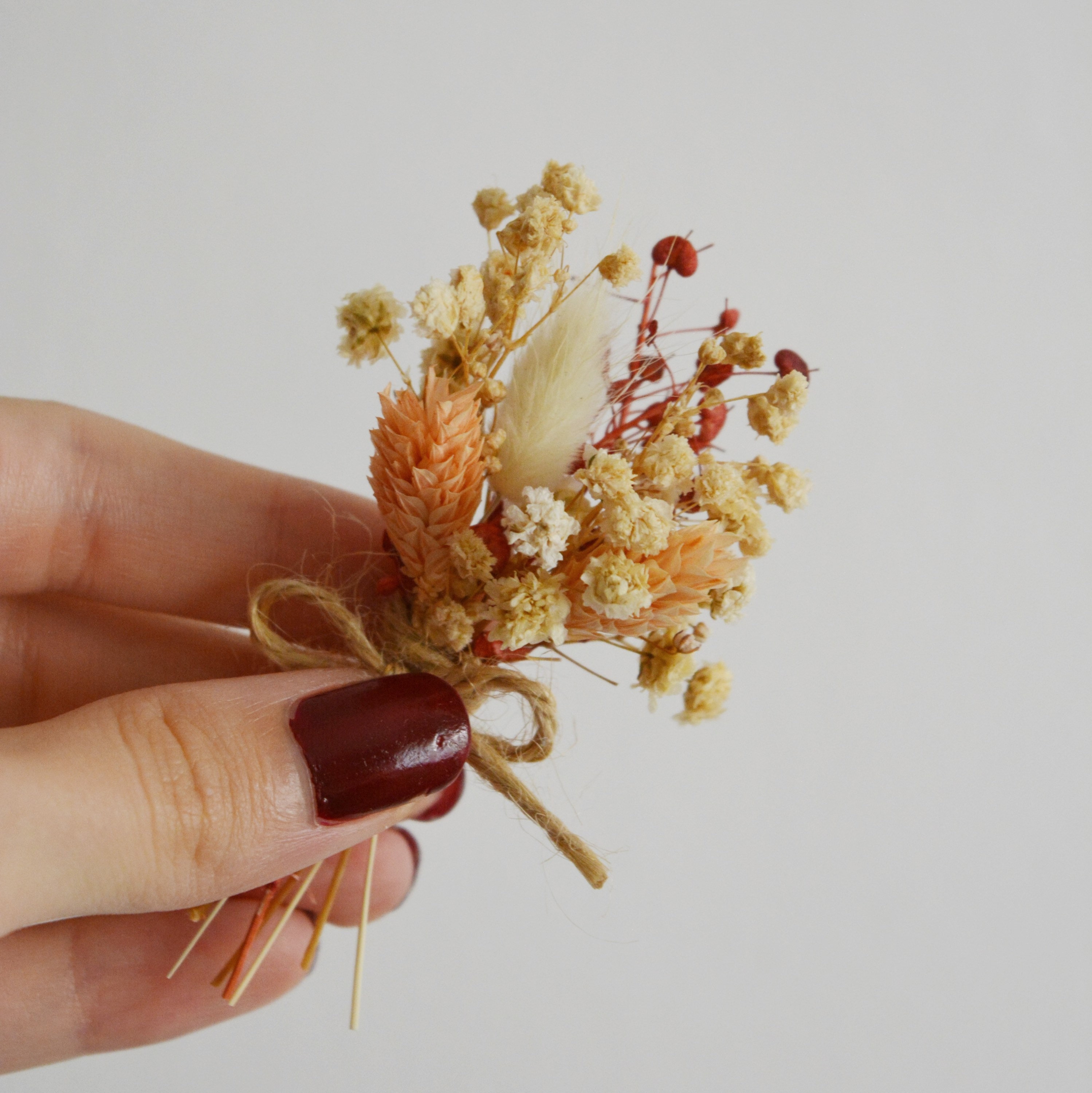 Miniature Flower Bouquet L Barbie Dolls Hand Bouquets L Dried Mini ...