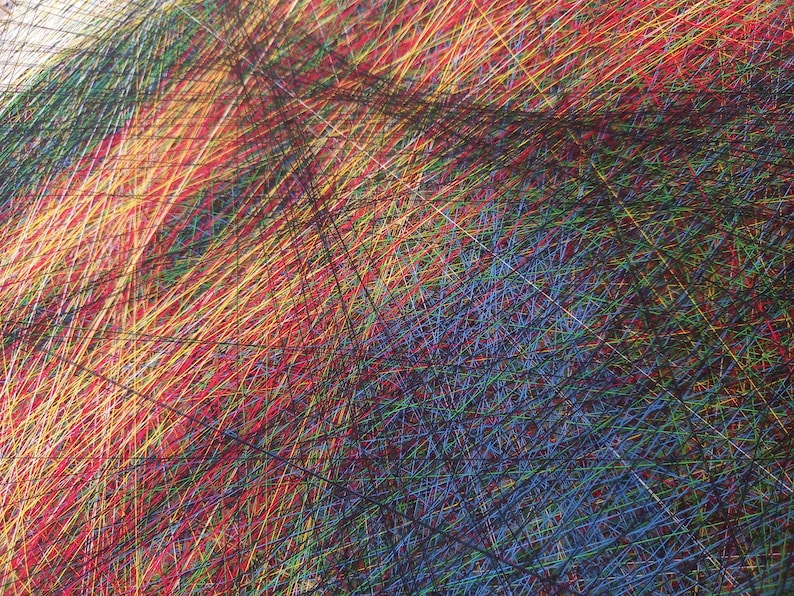 Personalized String Art Portrait Colorful, String Fine Art, Free Sketch ...