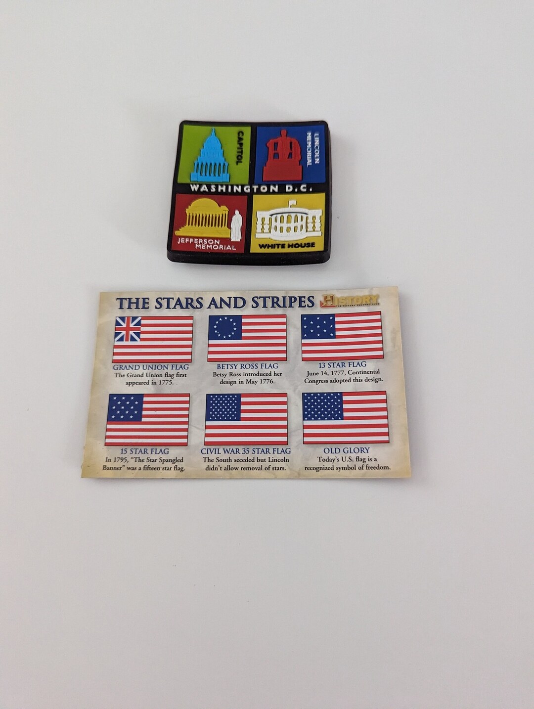 Washington DC Landmarks and American Flag Progression Magnets - Etsy