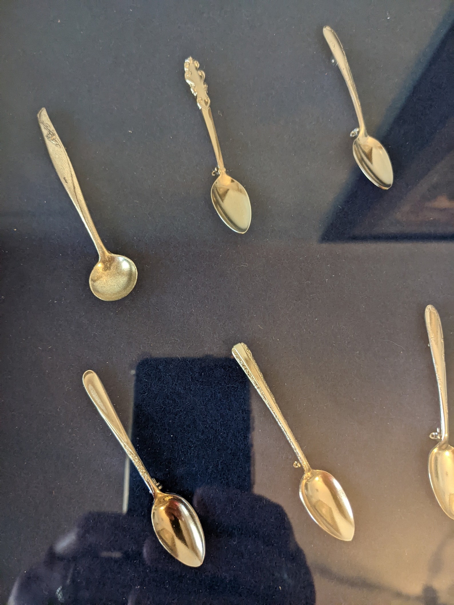 Vintage Miniature Sterling Silver Spoon Pinback Pin Display 14x11" - Etsy