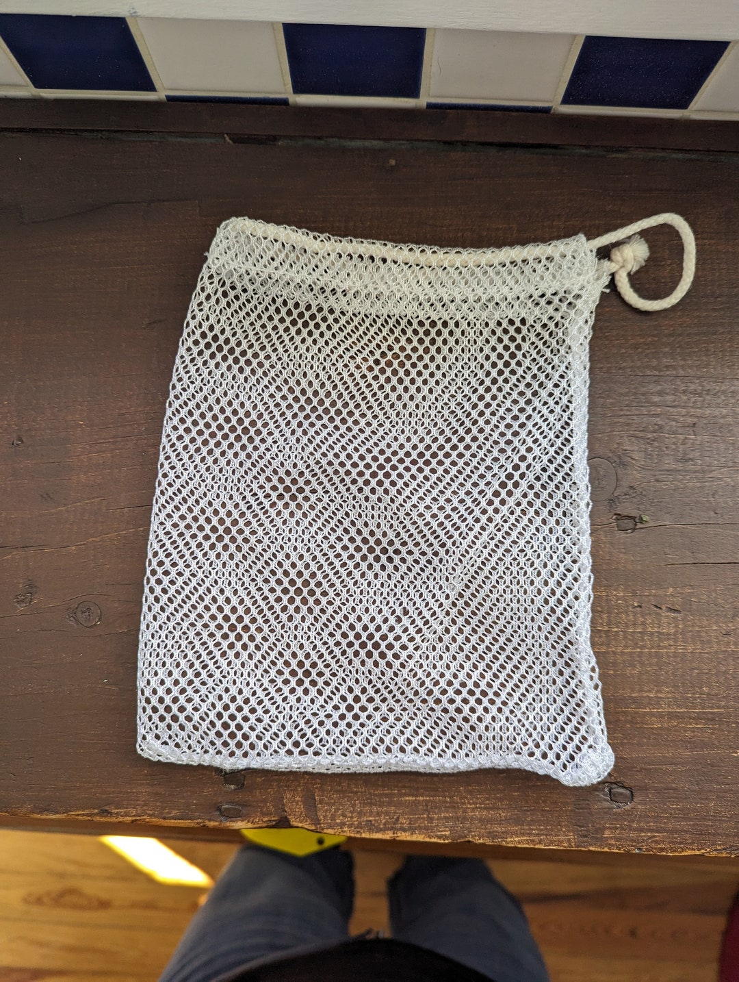 8x6" White Mesh Drawstring Bag - Etsy