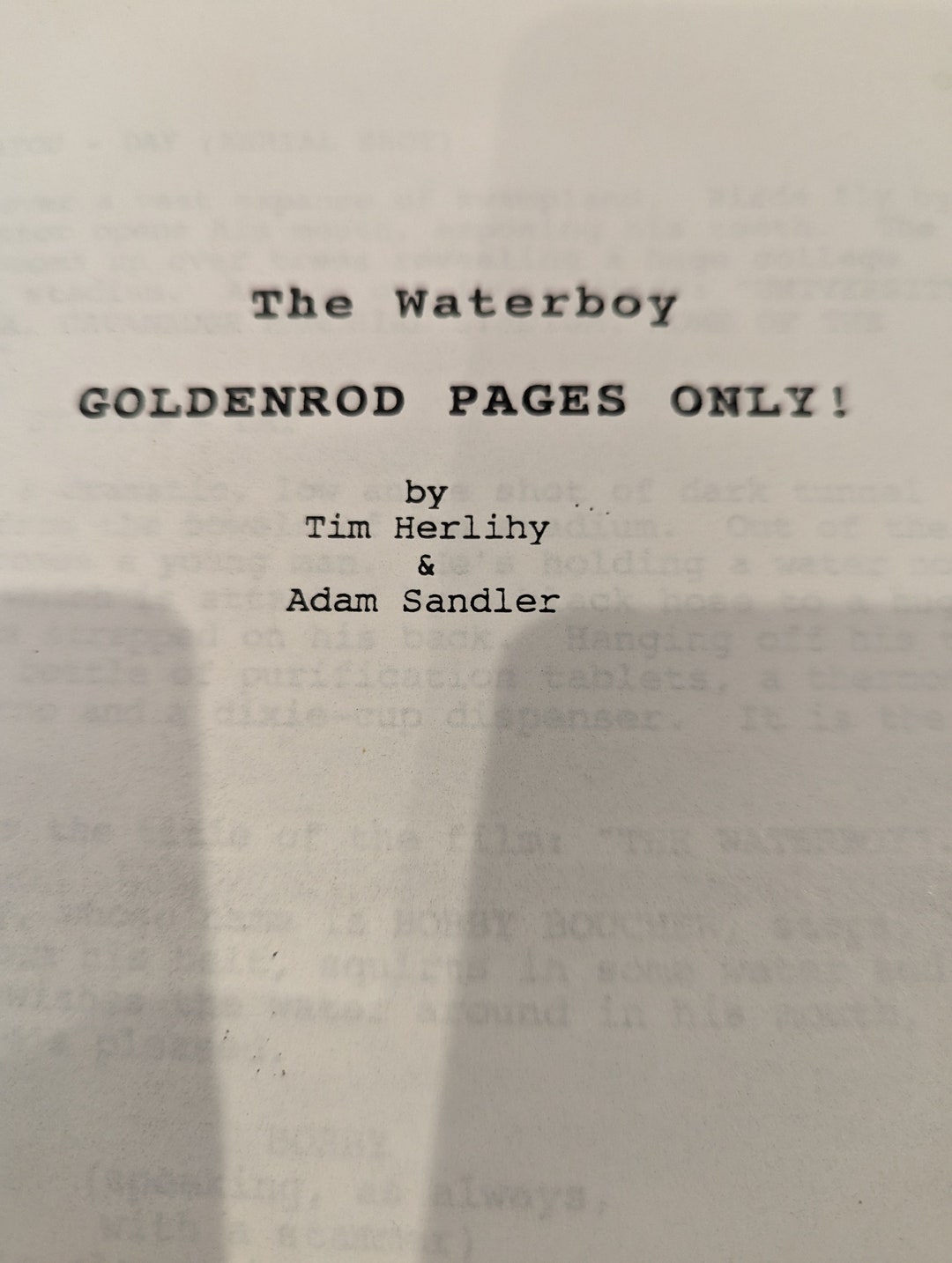 The Waterboy Full Screenplay Full Script 1998 Film Adam Sandler ...