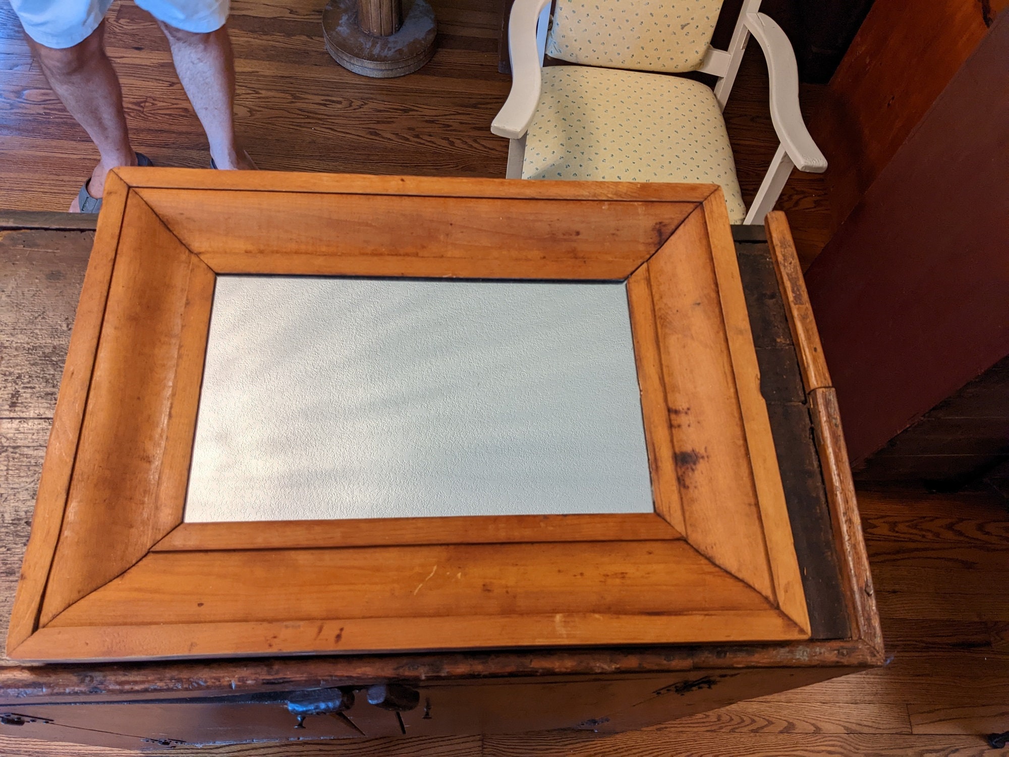 Antique Early American Primitive Wood Framed Ogee Wall Mirror - Etsy