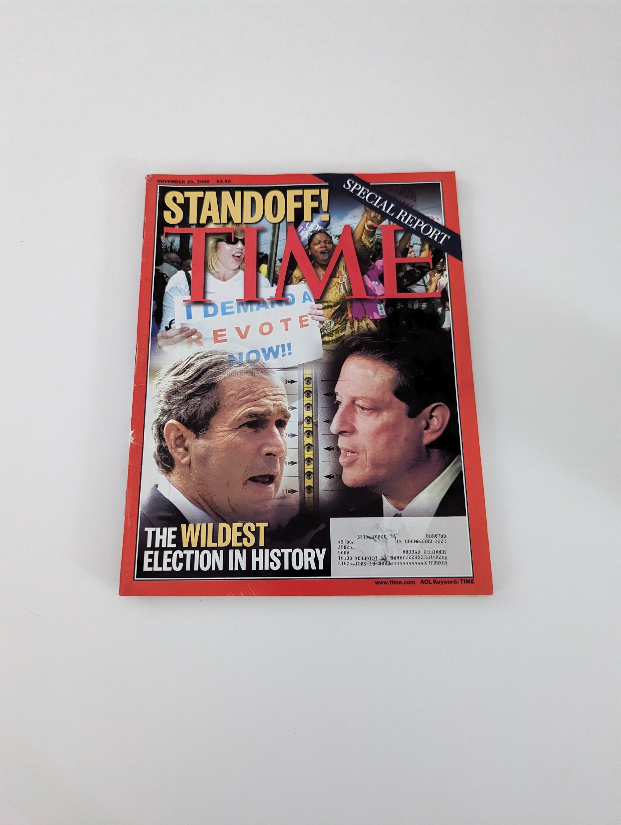 Bush Vs. Gore Election 2000 Time Magazine Standoff the Wildest Election ...
