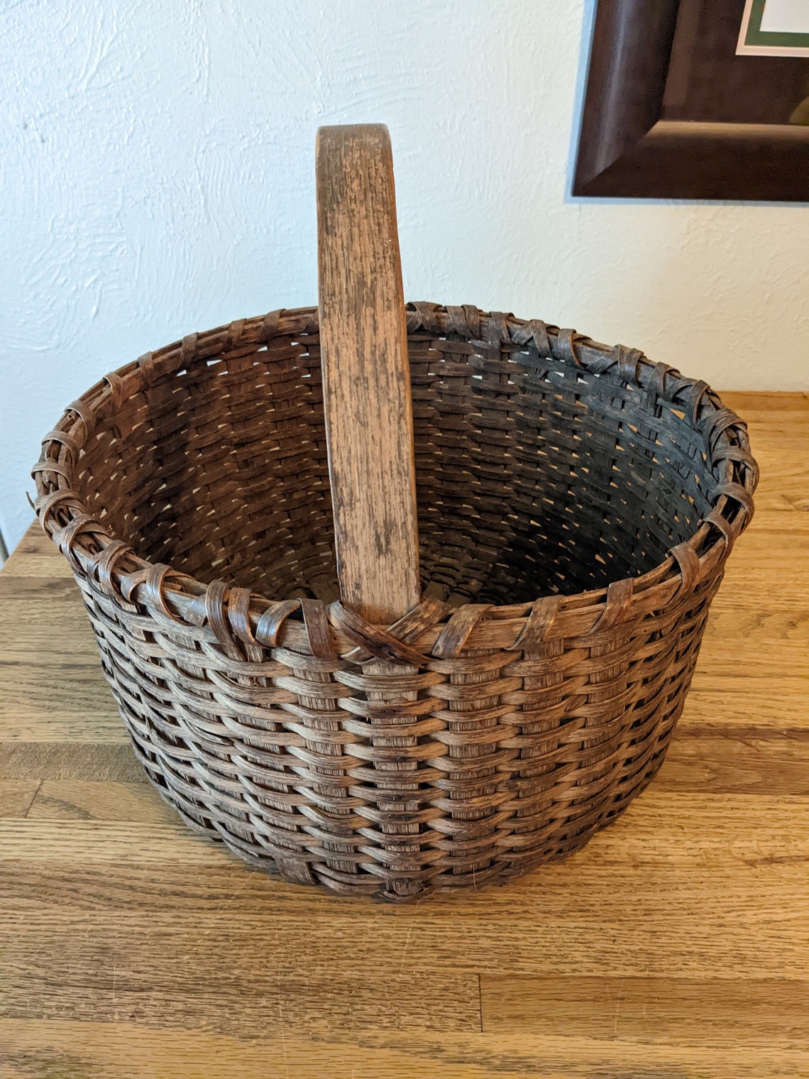 Early American Primitive Antique Round Wooden Basket 13 - Etsy