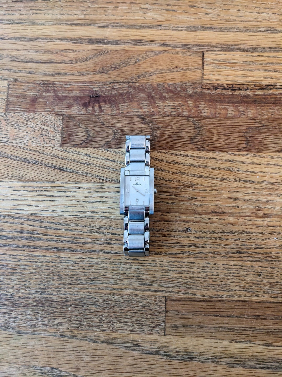 Lorenz Swiss Made Stainless Steel Men's Rectangle Face Wrist Watch With ...