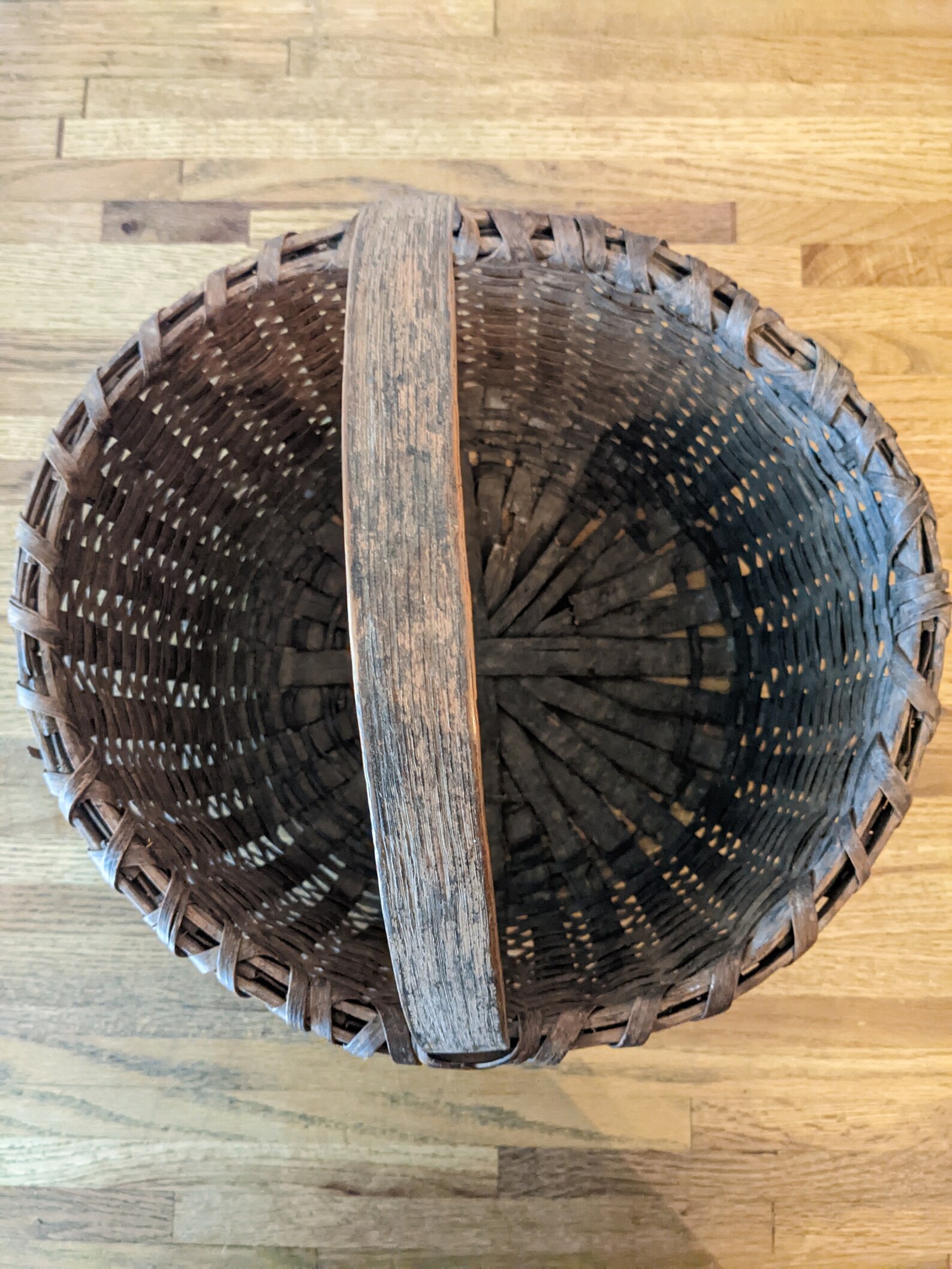 Early American Primitive Antique Round Wooden Basket 13 - Etsy