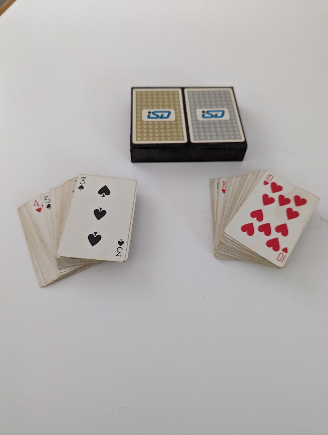 Vintage 1970s Westing House Playing Cards Double Deck in Case Gold and ...