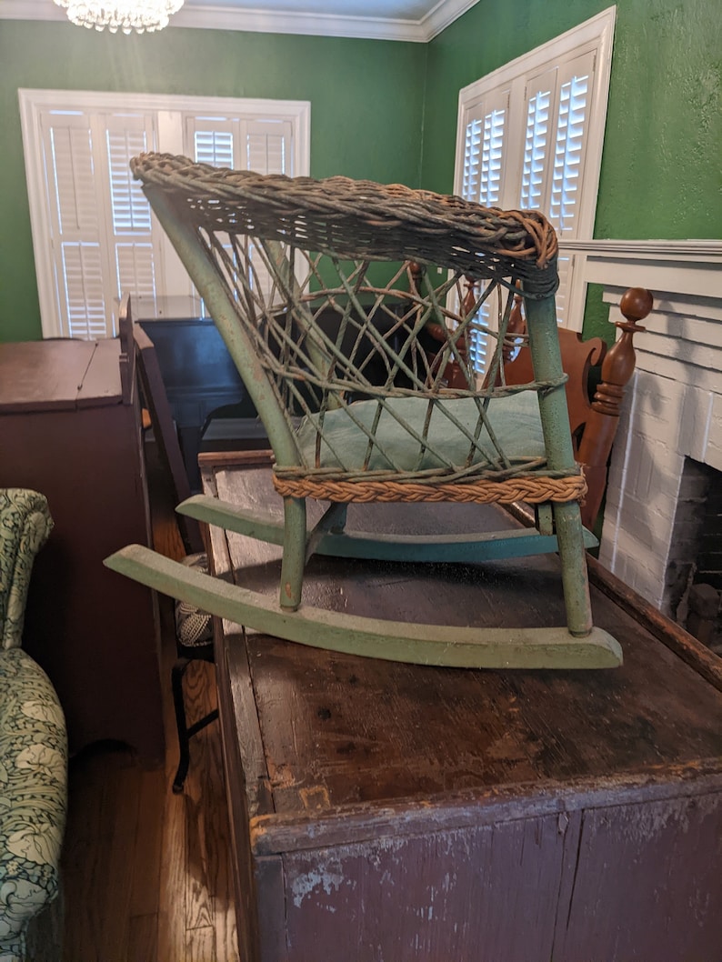 1930s Green Children's Rocking Chair - Etsy