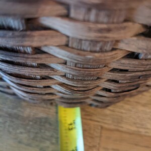 Early American Primitive Antique Round Wooden Basket 13" - Etsy