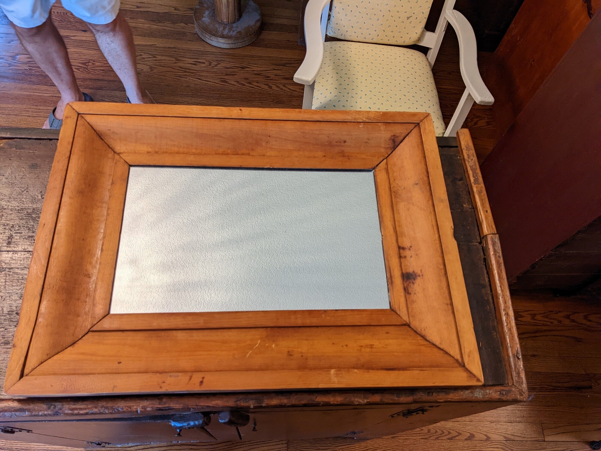 Antique Early American Primitive Wood Framed Ogee Wall Mirror - Etsy