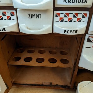 Antique Dutch Spice Rack With Porcelain Drawers and Door for Coffee ...