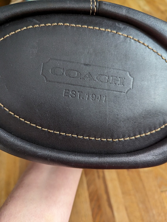 Vintage Coach Hobo Bag Black Silver Buckles and Gromm… - Gem