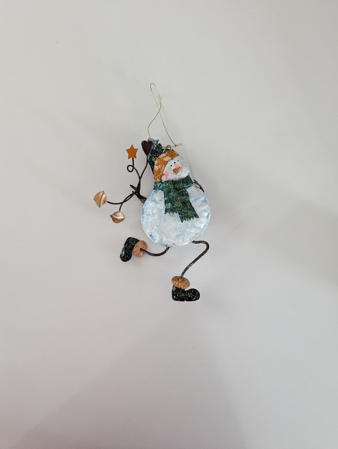 Cute Goofy Metal Large Snowman Christmas Ornament - Etsy