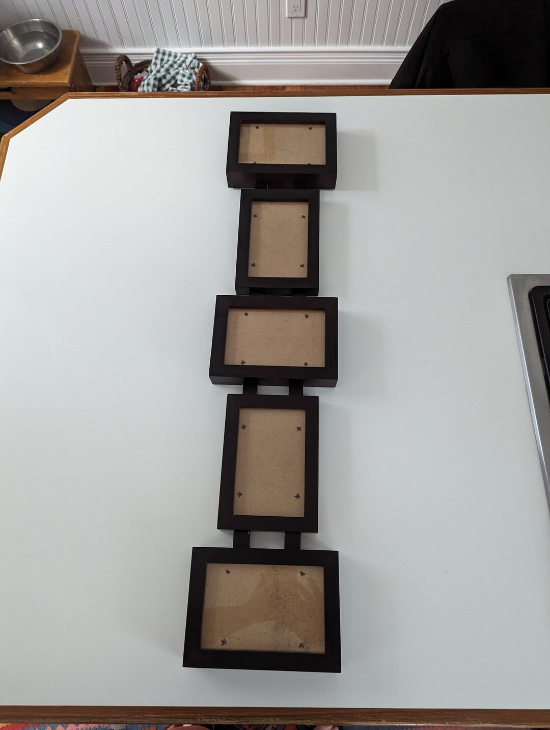 5 4x6" Frames in One Hanging Horizontal and Vertical Walnut Melamcom - Etsy