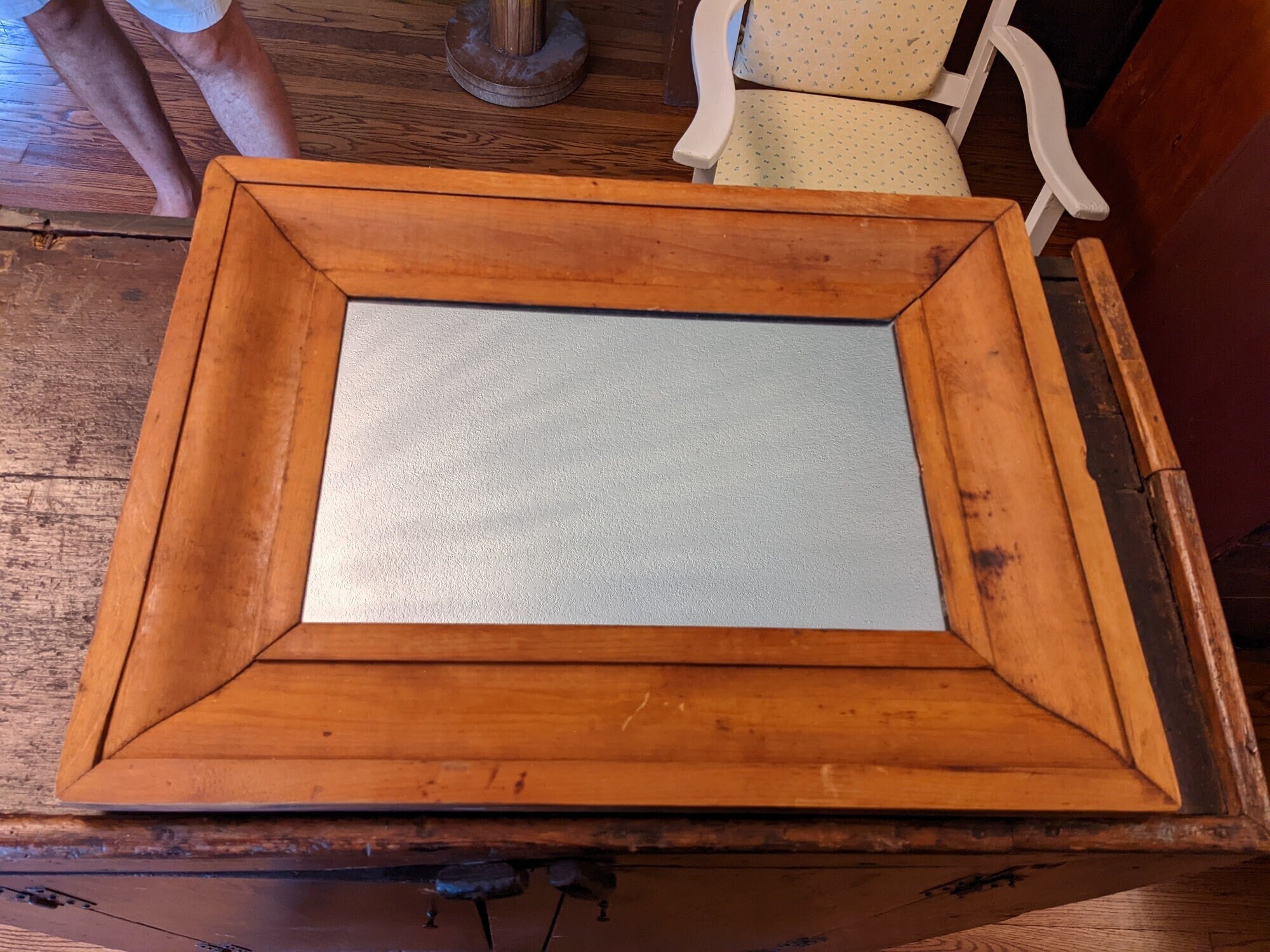 Antique Early American Primitive Wood Framed Ogee Wall Mirror - Etsy