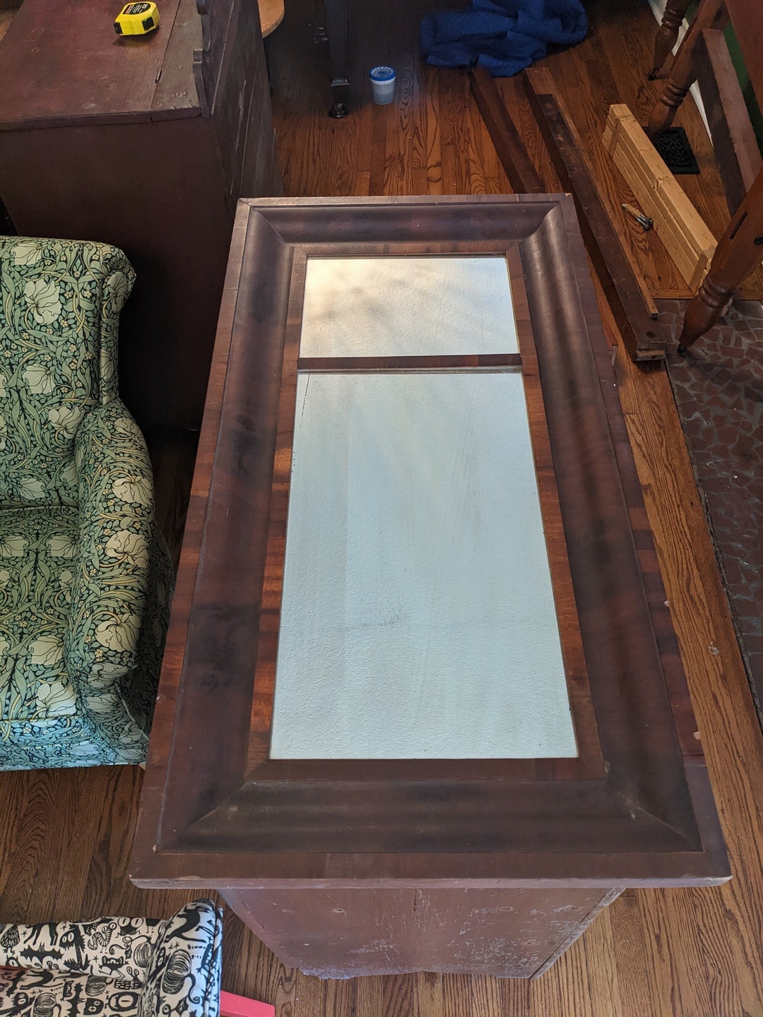 Early American Primitive Antique Mirror With Horizontal Wood Strip - Etsy