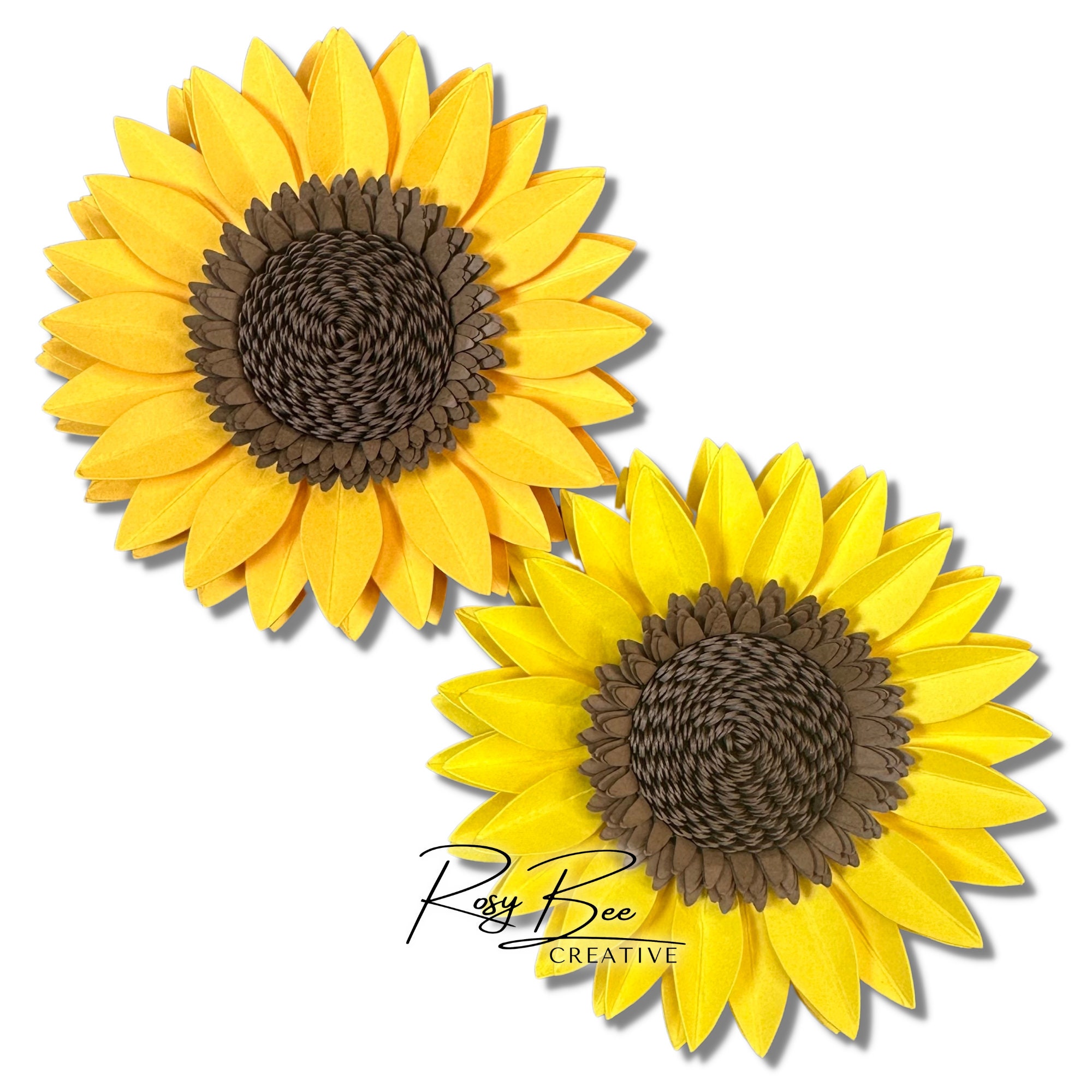 Sunflower Paper Flower | Paper Flower Tutorial | Paper Flower Template ...