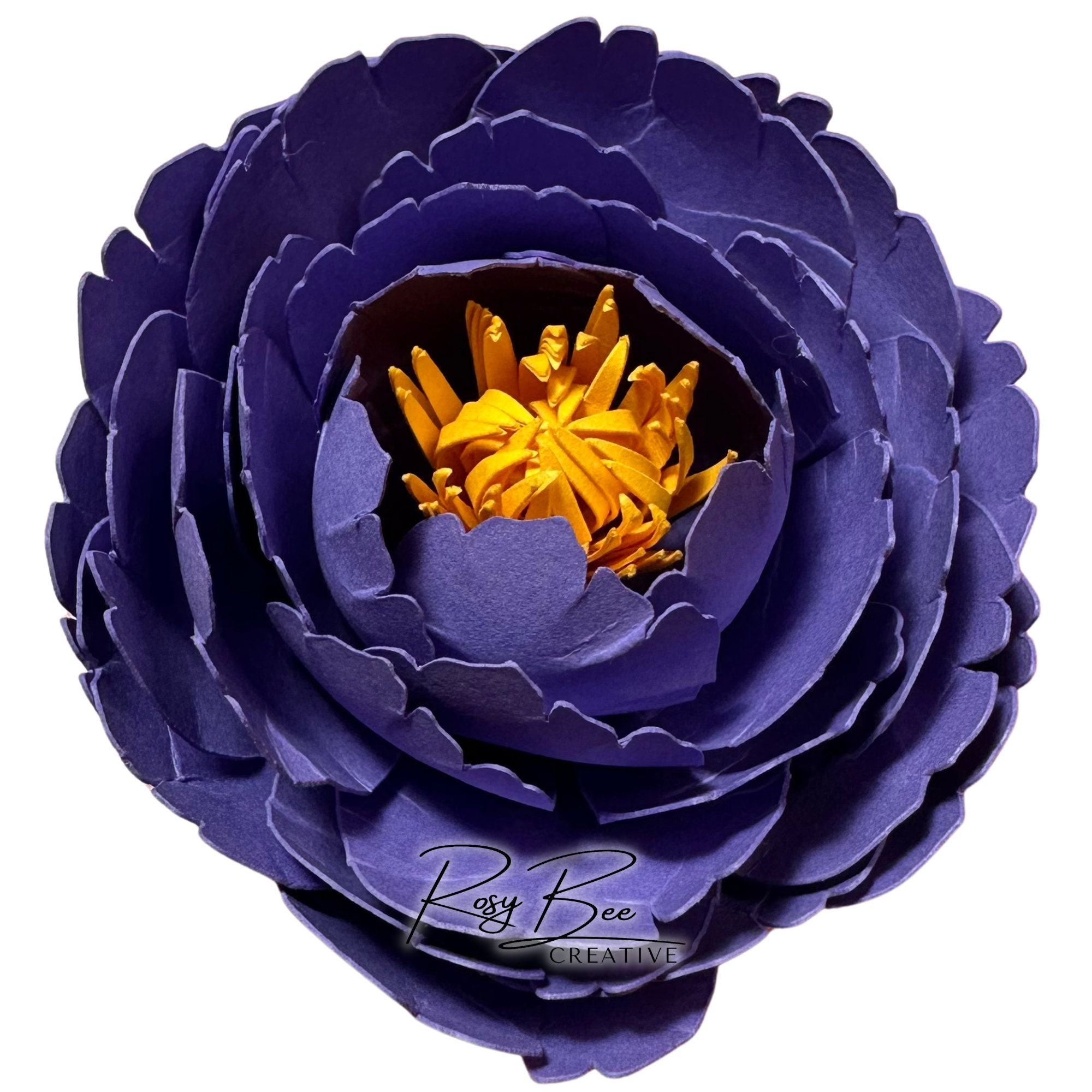 Peony Paper Flower Paper Flower Tutorial Paper Flower Template DIY ...