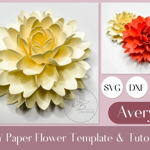Avery Paper Flower Paper Flower Tutorial Paper Flower - Etsy