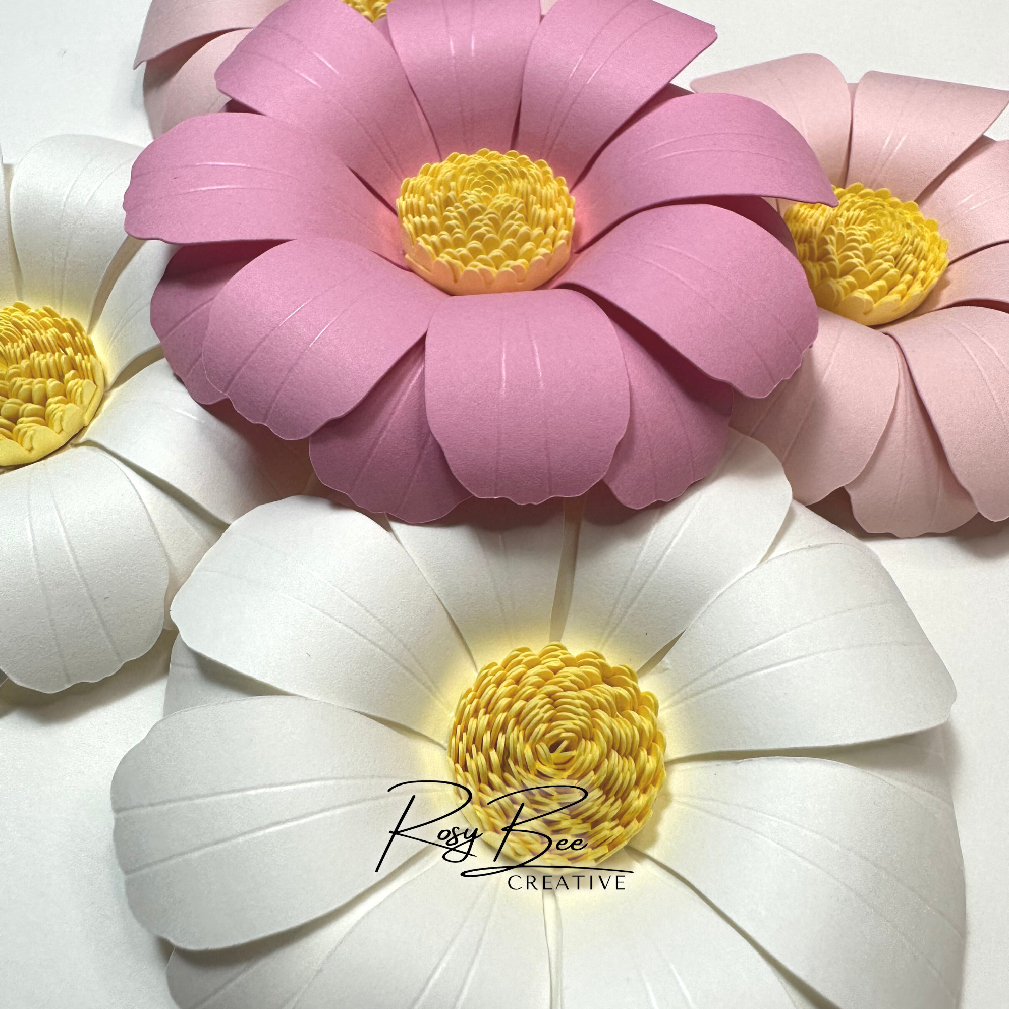 Daisy Paper Flower Paper Flower Tutorial Paper Flower Template DIY ...