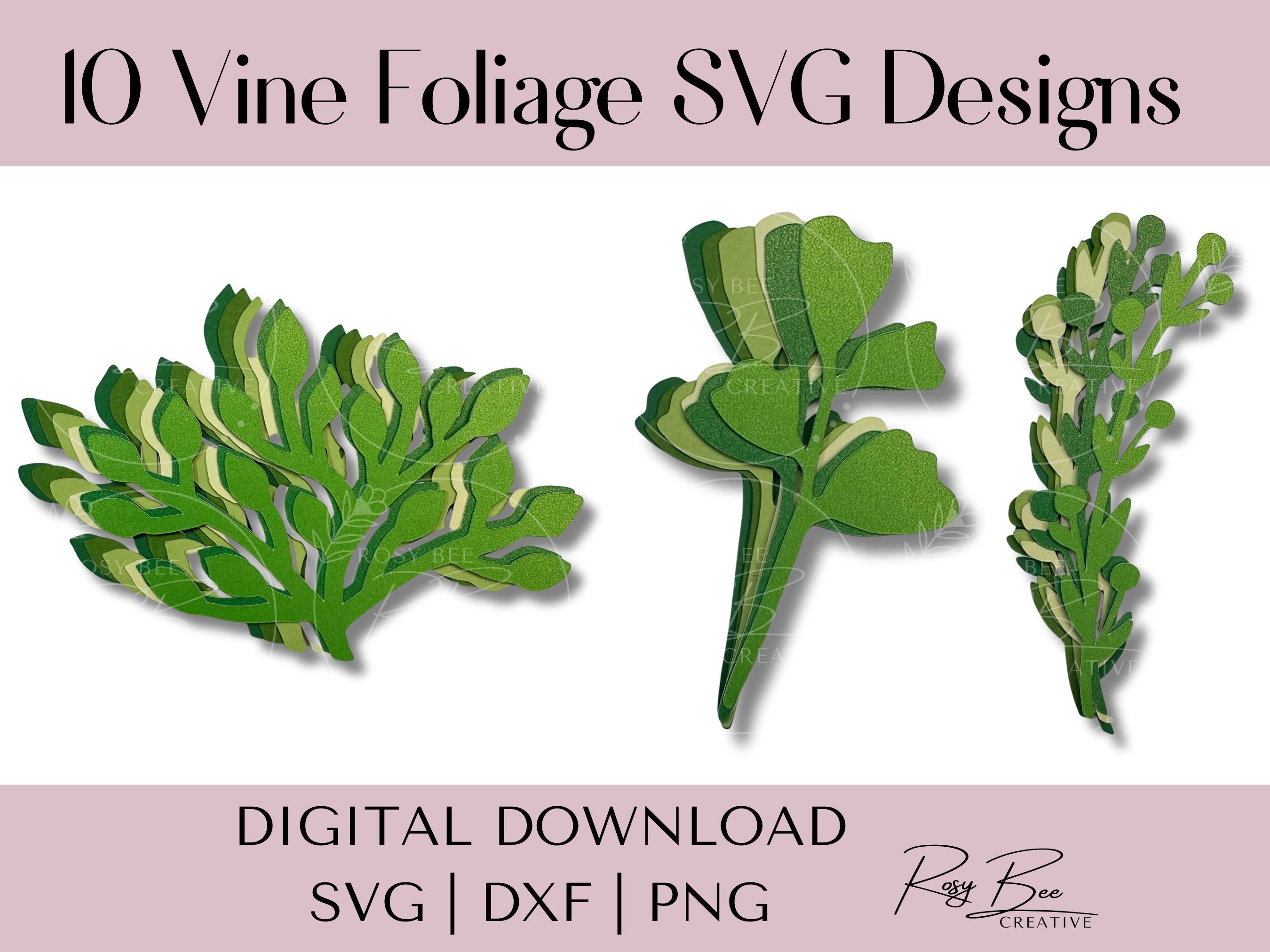 Paper Vine Leaves SVG: Foliage Cut Files (digital Download) - Etsy