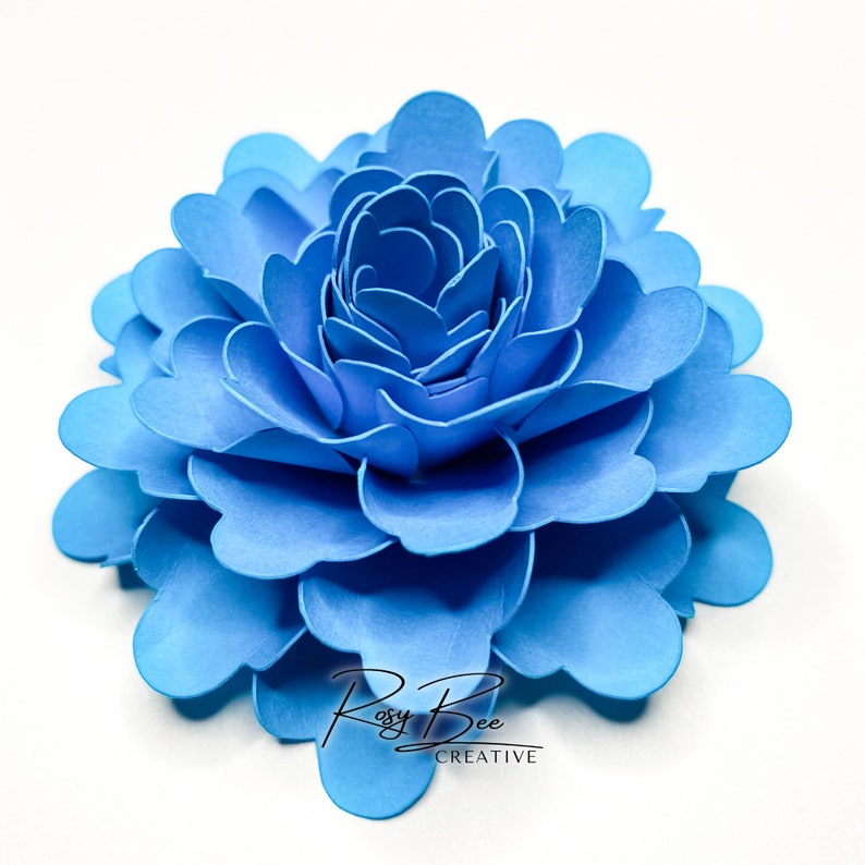 Ella Paper Flower | Paper Flower Tutorial | Paper Flower Template | DIY ...