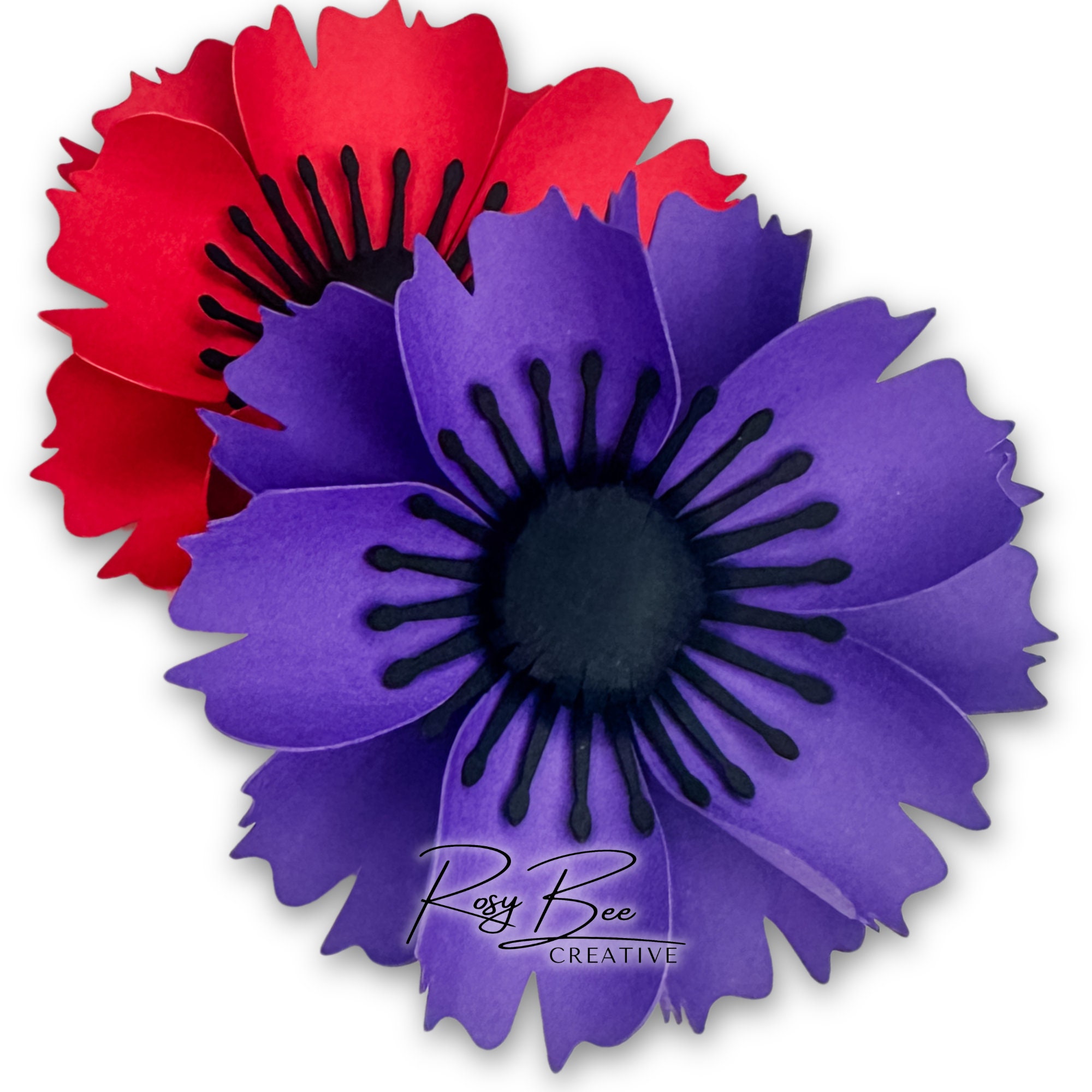 Poppy Paper Flower Paper Flower Tutorial Paper Flower Template DIY ...