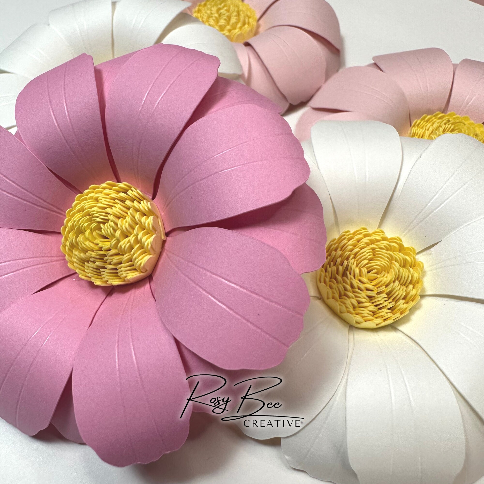 Daisy Paper Flower Paper Flower Tutorial Paper Flower Template DIY ...
